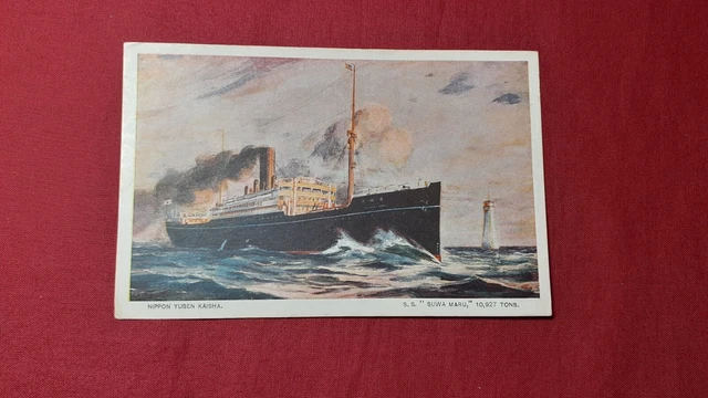SALE! POSTCARD JAPAN Suwa-Maru Nippon Yusen Ship N.Y.K. 1920's EUR 7,72 ...