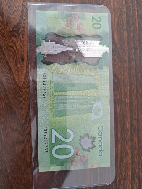 RARE SERIAL NUMBER Banknote 7377737 $40.00 - PicClick CA