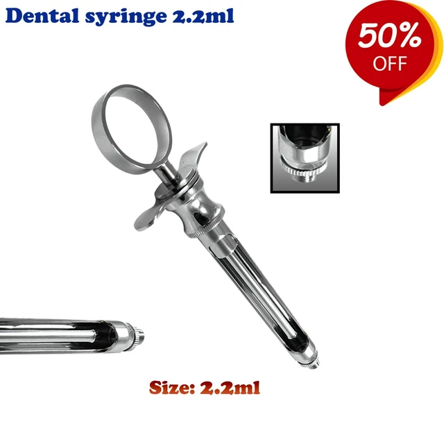 DENTAL ANESTHESIA SYRINGES Self Aspirating 2.2ml One Ring Syringes For ...