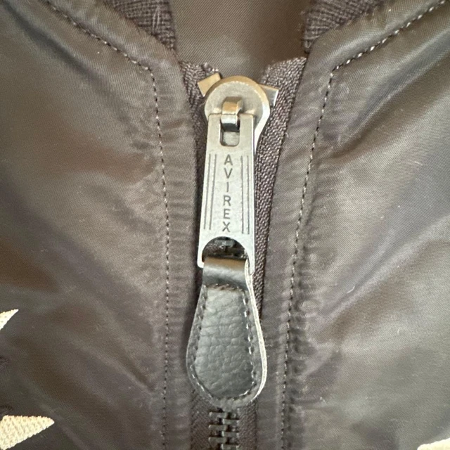 AVIREX FLIGHT JACKET 74th Fighter SQ USAF US Army L Black Mint Unused ...