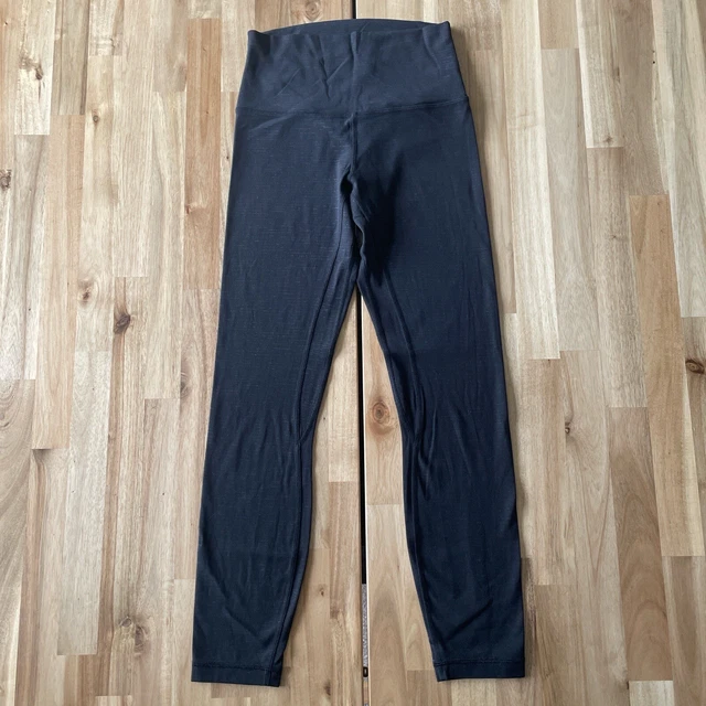 LULULEMON ALIGN HIGH Rise 25” Leggings In Stride Emboss Black Size US4/UK8 £42.00 - PicClick UK