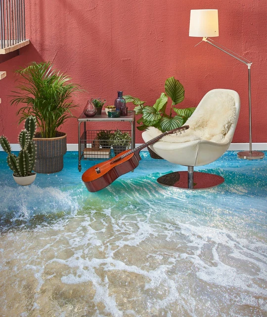 3D REFRESHING SEA K2735 Floor WallPaper Murals Wallpaper Mural Print ...