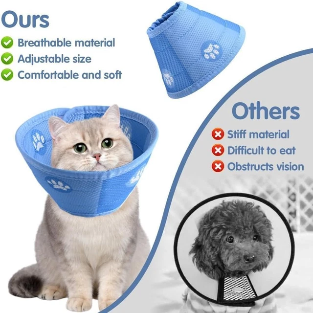 SOFT CAT E Collar，Cat Recovery Collar，Adjustable Cat Cone Collar Does ...