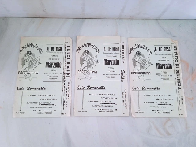 LOCANDINE PROGRAMMI CINEMA diana teatro anni 60. EUR 50,00 - PicClick IT