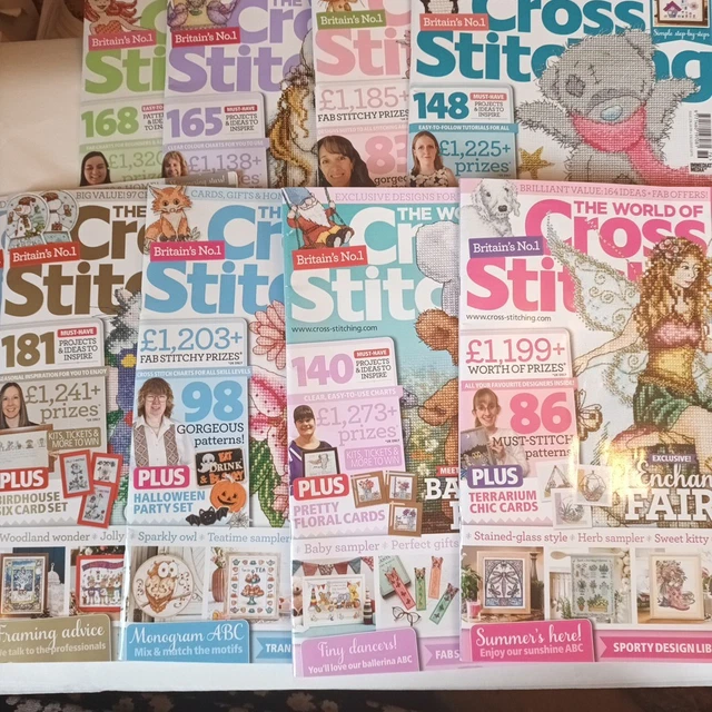 THE WORLD OF Cross Stitching Magazines - issues 270-272,274-279 9 ...