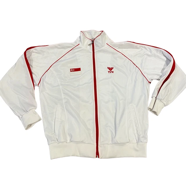 TYR SINGAPORE SWIMMING Team Athlete Issue Long Sleeve Full Zip Jacket ...