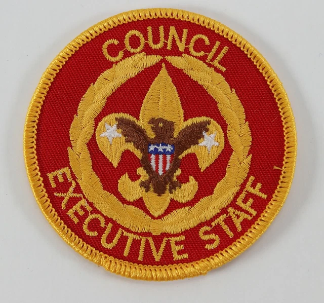 PATCH DE CAMP Vintage Council Executive Staff Insigne Uniforme Boy ...