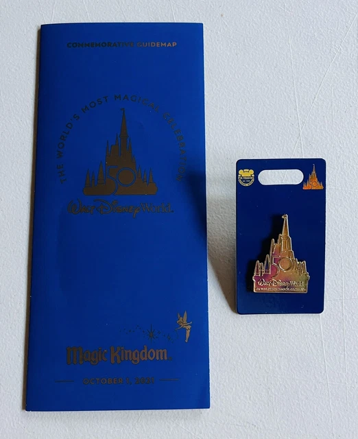 WDW 50TH ANNIVERSARY Exclusive Guide Map Magic Kingdom WDW 2021 Lot ...