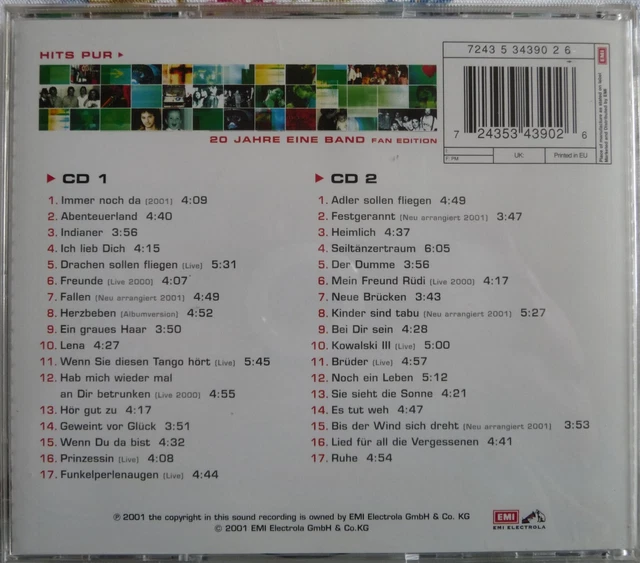 PUR - HITS 20 Jahre eine Band (limitierte Fan-Edition) 2CD ...