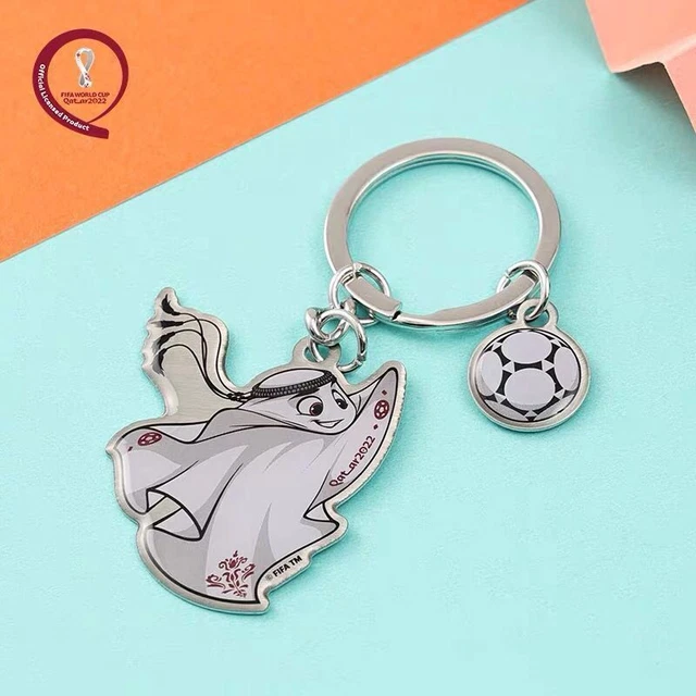 FIFA WORLD CUP Qatar 2022 mascot La'eeb keychain football soccer ...