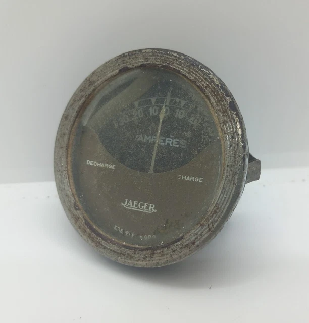 ANCIEN COMPTEUR AMPÈREMÈTRE JAEGER vintage 30 ampères Old Car Voiture ...