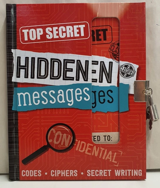 TOP SECRET Messages Codes Ciphers Secret Writting Lockable Book