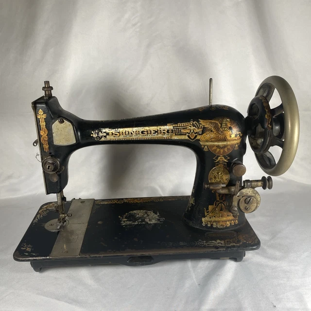 ANTIQUE SINGER TREADLE Sewing Machine Sphinx Head Decal (Parts/Repair ...