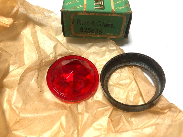 NOS AUSTIN 7 Wolseley Rover Ajs Norton BSA Lucas AT201 tail light lens ...