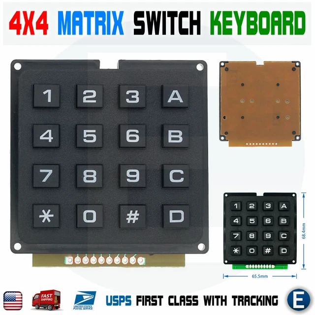 4X4 MATRIX ARRAY 16 Keys Switch Keypad Keyboard Module for MCU Arduino ...