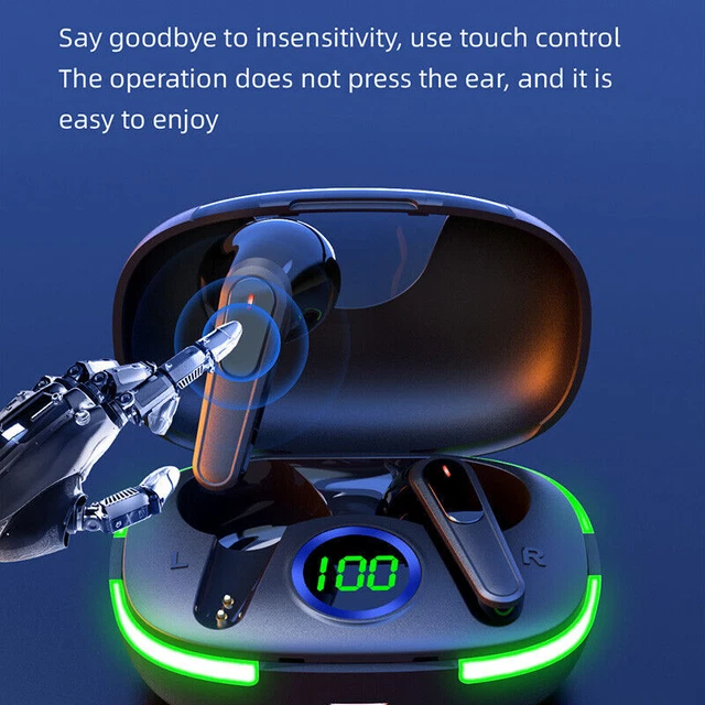 KOPFHÖRER BLUETOOTH 5.1 Touch Control In-Ear Ohrhörer Wireless Headset Schwarz EUR 13,99 ...