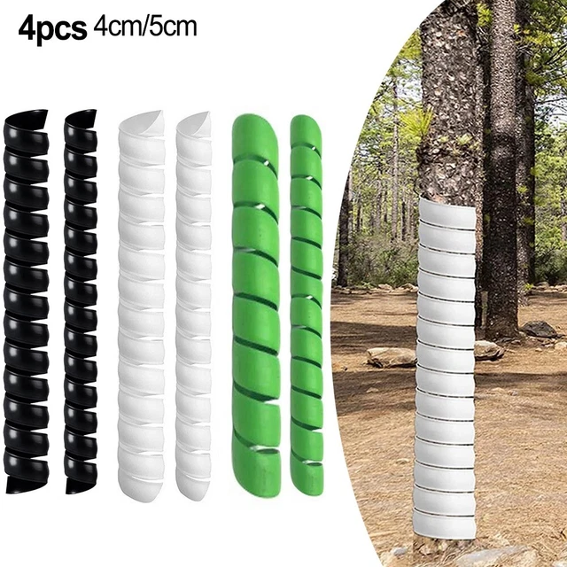 TREE TRUNK PROTECTOR Spiral Type 4 Pack 2 Size Options White/Green ...