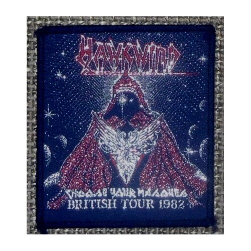 AUFNÄHER/PATCH GEWEBT HAWKWIND British Tour 1981 original wie NEU EUR ...