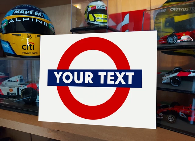 LONDON UNDERGROUND TRAIN Station Name Custom Metal Sign Tube ...