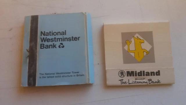 VINTAGE MATCHBOX MATCHBOOKS midland bank nat west bank £5.00 - PicClick UK