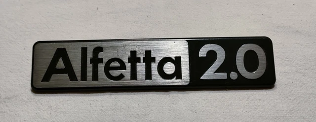 SCRITTA SIGLA LOGO Emblema Posteriore Alfa Romeo Alfetta 2.0 Alluminio ...