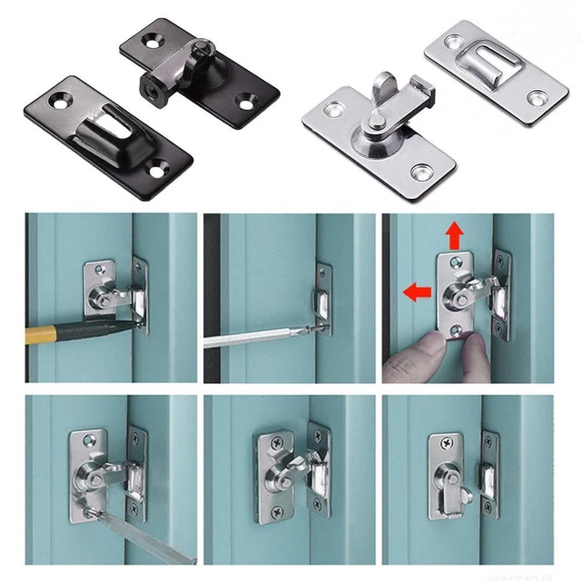 90 DEGREE STAINLESS Steel Latch- Safety Right Angle Lock Sliding Door ...