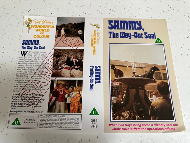 SAMMY THE WAY-OUT Seal - Sample VHS Video Sleeve - UK Disney £7.99 ...