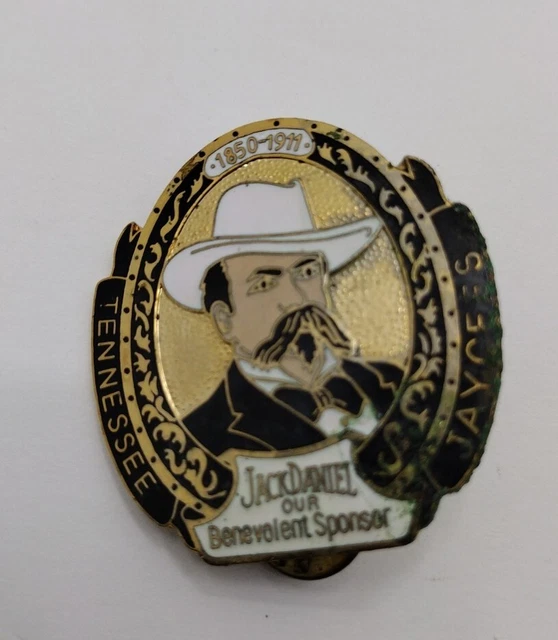 RARE VINTAGE TENN JC JACK DANIELS WHISKEY Benevolent Sponsor Pin , 1 .5 ...