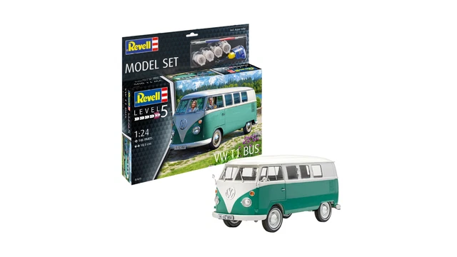 ORIGINAL REVELL VW Volkswagen T1 Bulli Bus Bausatz inkl. Farben und ...