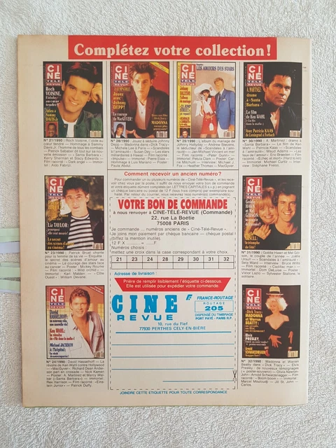 CINE REVUE N°33 1990 J.depp M.demongeot R.barr Prince A.dahl M.landau S.maclaine EUR 4,00 ...