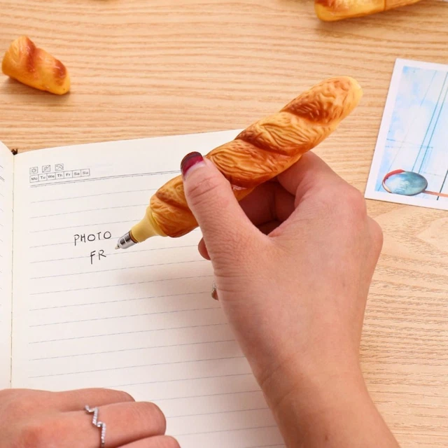 NOVELTY BALL-POINT PEN 0.5mm Students Stationery New Bread Ballpoint ...