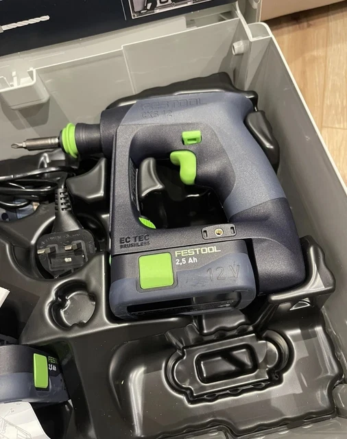 FESTOOL 576867 CXS 12 2,5-Set 12V 2x2.5Ah Batteries Drill Kit Brushless ...