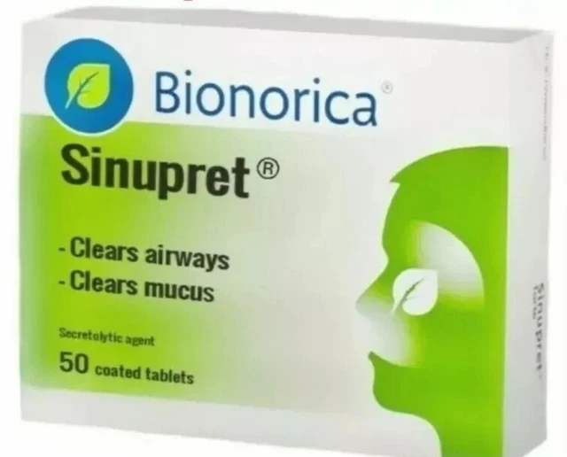 BIONORICA SINUPRET 50X Nasal Congestation Acute & Chronic Sinusitis ...