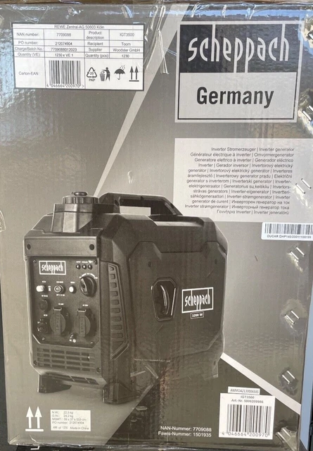 SCHEPPACH IGT3500 STROMGENERATOR Stromerzeuger inverter 4 Takt ... SCHEPPACH IGT3500 STROMGENERATOR Stromerzeuger inverter 4 Takt ...