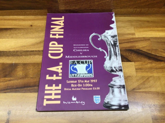 CHELSEA V MIDDLESBROUGH 1997 FA Cup Final Programme. £5.45 - PicClick UK