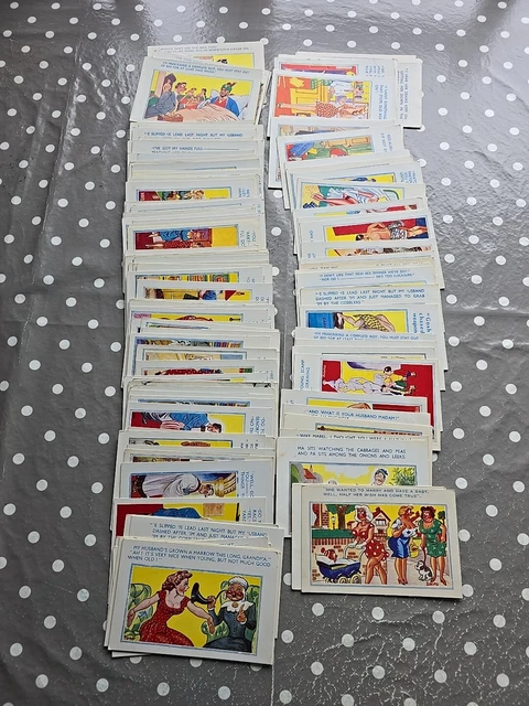 VINTAGE SAUCY SEASIDE Comic Postcard Job Lot E Marks Comicard Series ...
