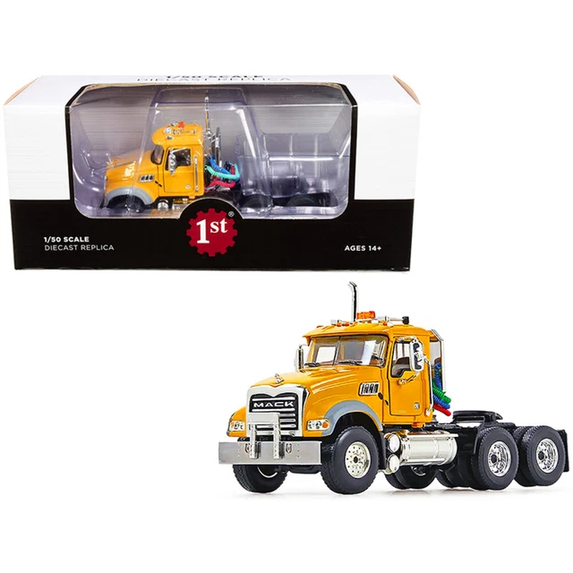 MACK GRANITE MP Engine Series Truck Tractor Yellow 1/50 Diecast Model ...