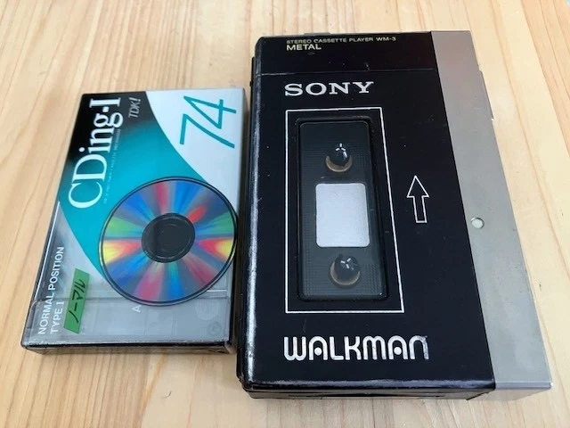 SONY WM-3 WALKMAN Deluxe Portable Cassette Player Serviced Silver ...