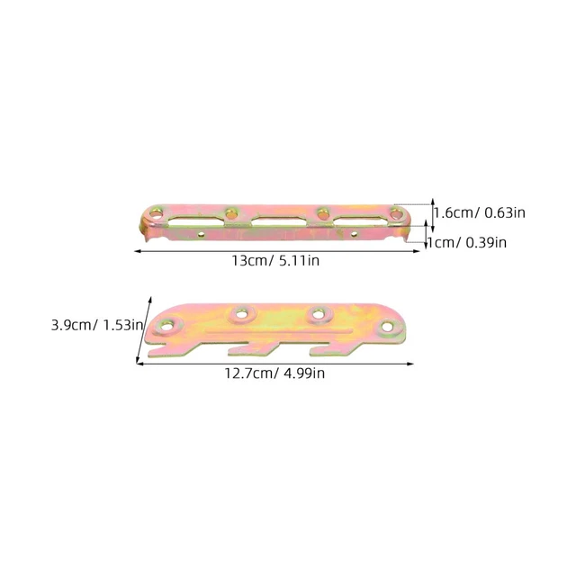 BED FRAME BRACKETS Wood Rail Hook Plate Universal Headboard Hanger £19. ...