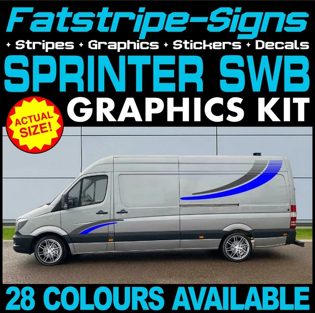 TO FIT MERCEDES SPRINTER SWB CAMPER VAN MOTORHOME GRAPHICS STICKERS ...