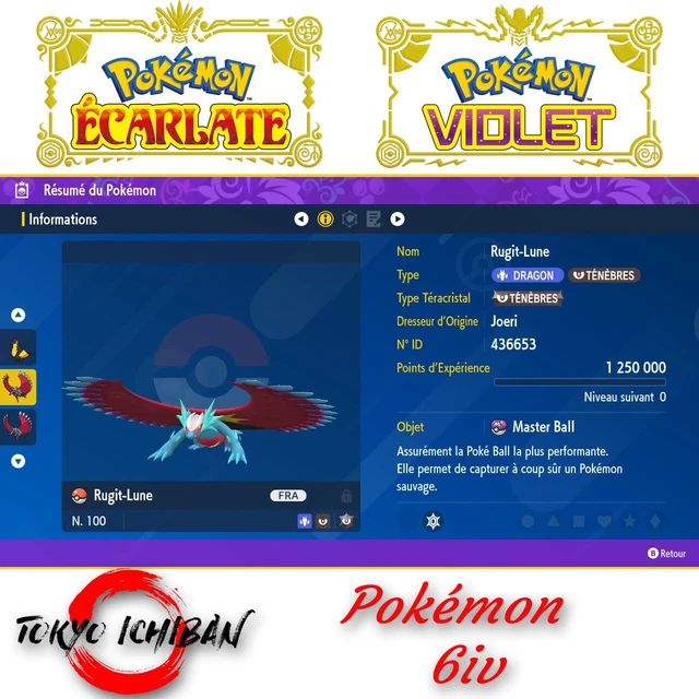 POKEMON PURPLE & Pokemon Scarlet MOON ROAR 6iv Level 100 Switch £2.66 - PicClick UK