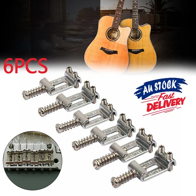 METAL GUITAR SADDLES Bridge Tremolo String Spacing for Stratocaster ...