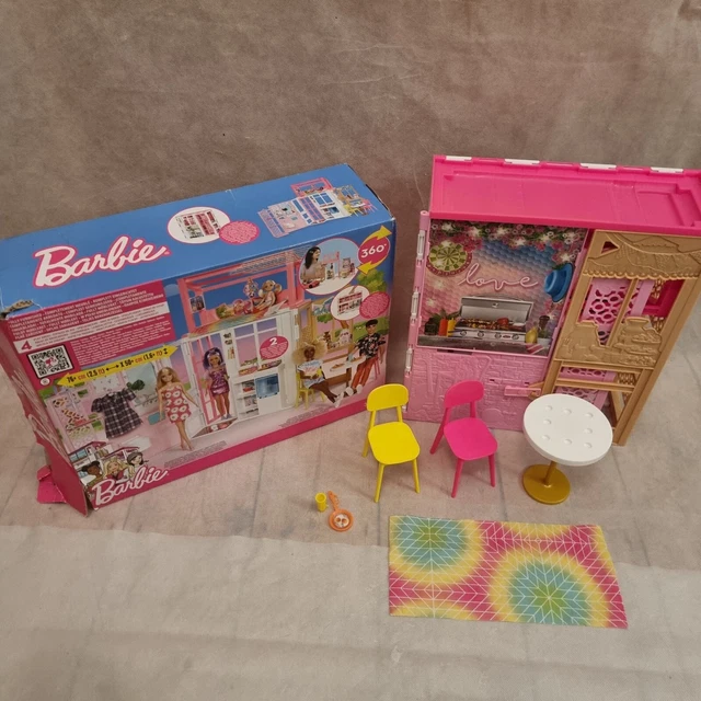 BARBIE HCD47 FOLDABLE Doll Dolls House With 2 Levels £21.25 - PicClick UK