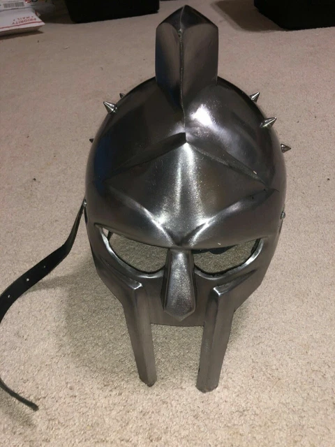 MEDIEVAL GLADIATOR ARMOUR Helmet King Crusader Knight Spartan with ...