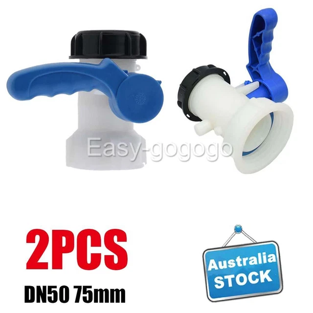 75MM BUTTERFLY VALVE IBC Water Stillage Tank Replacement Tap Container ...