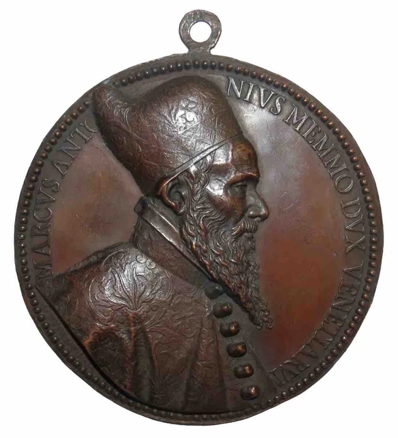 RARE MEDAGLIA MÉDAILLE Marc Antonio Memmo, doge of Venice 1612-1615 ...