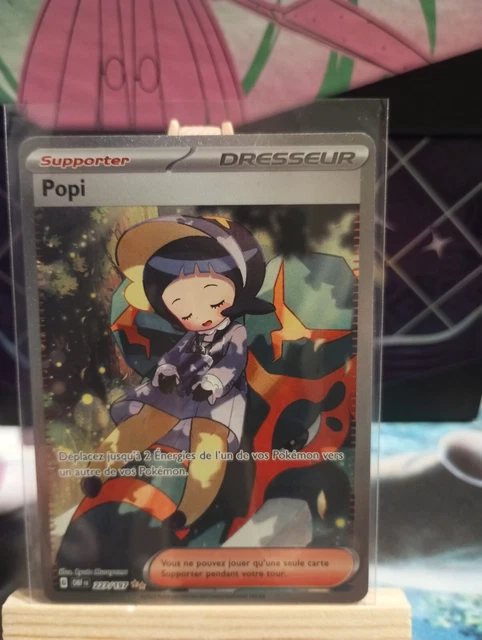 CARTE POKÉMON POPI Alt dresseur 227/197 EV03 Flammes obsidiennes OBF fr ...
