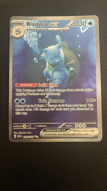 POKÉMON TCG BLASTOISE ex Scarlet & Violet-151 200/165 Holo Special ...