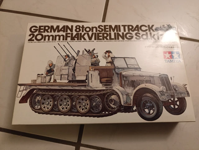 TAMIYA 35050 SD.KFZ.7/1 20mm Flak Vierling German 8ton Semi Track 1:35 ...