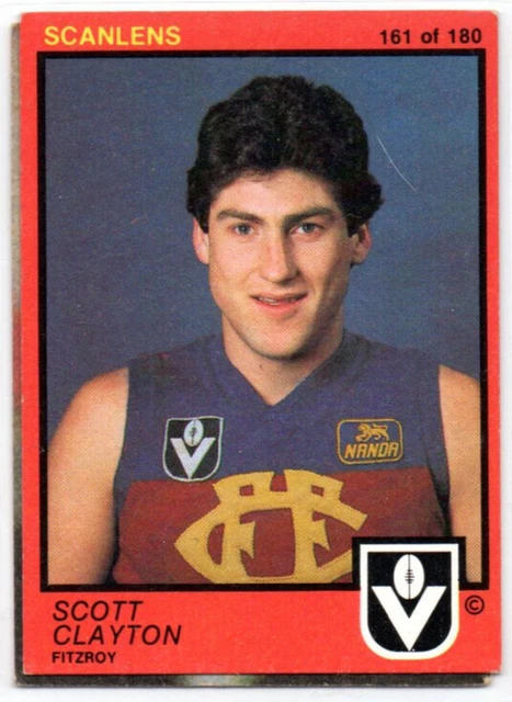 1982 AFL VFL SCANLENS FOOTBALL CARD - 161 Scott CLAYTON (FITZROY) NM ...